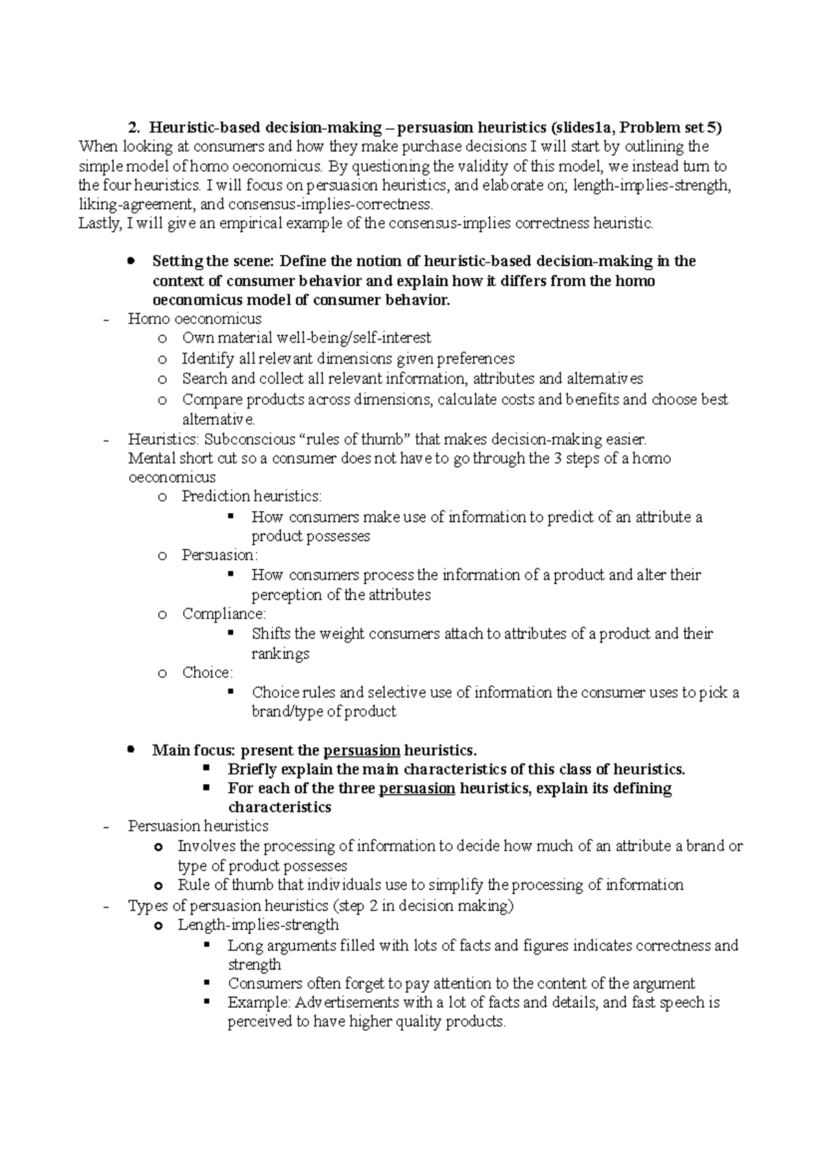 2. Heuristic - persuasion - 2. Heuristic-based decision-making ...