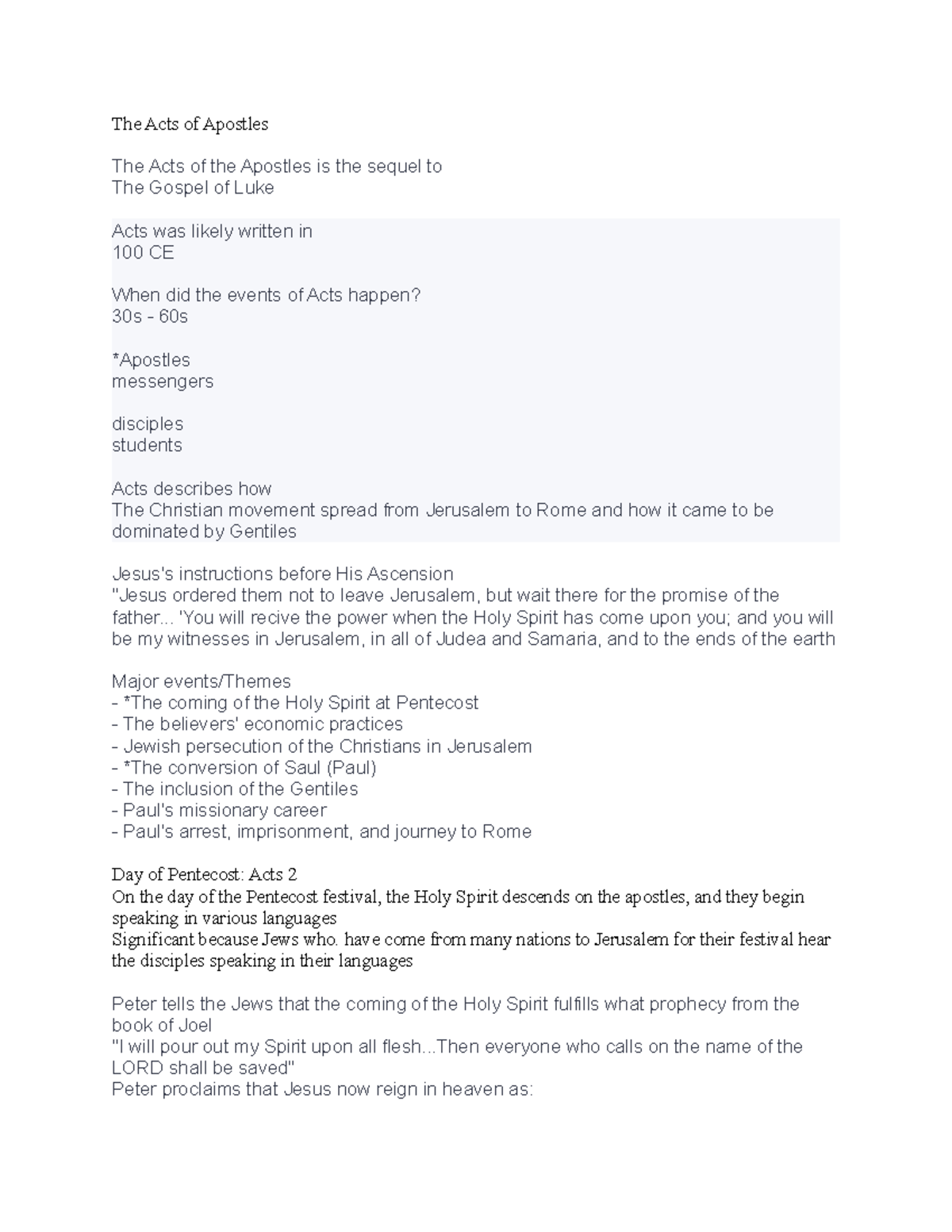 Christian Scriptures The Acts of Apostles - The Acts of Apostles The ...