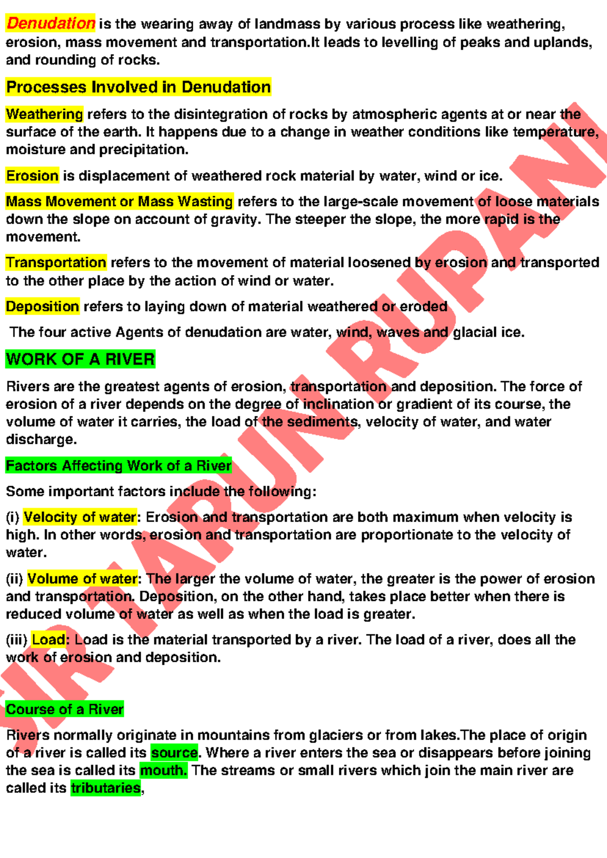 Denudation class 9 2420b6bf-3e8e-4ab9-82a5-88fb68110419 - Denudation is ...