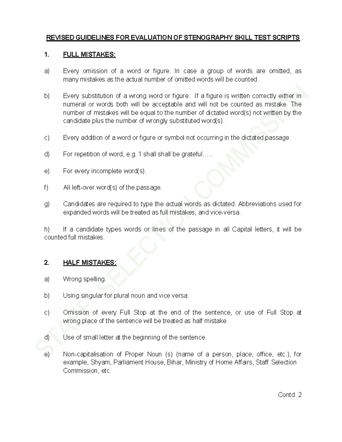 Evaluation-steno - It's good - REVISED GUIDELINES FOR EVALUATION OF ...
