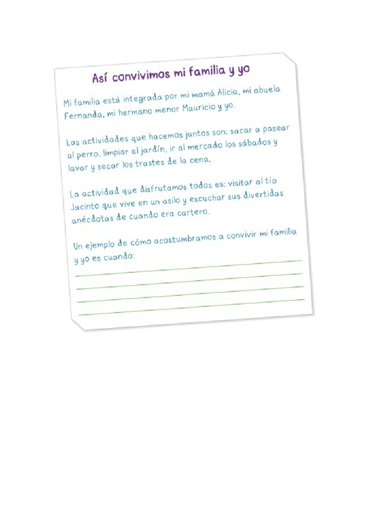 ASI Convivimos MI Familia Y YO - Así convivimos mi familia y yo Mi ...