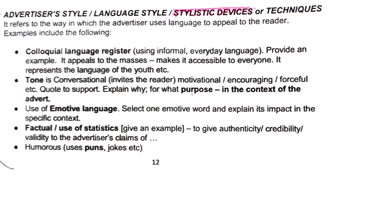 Stylistic devices - Studocu