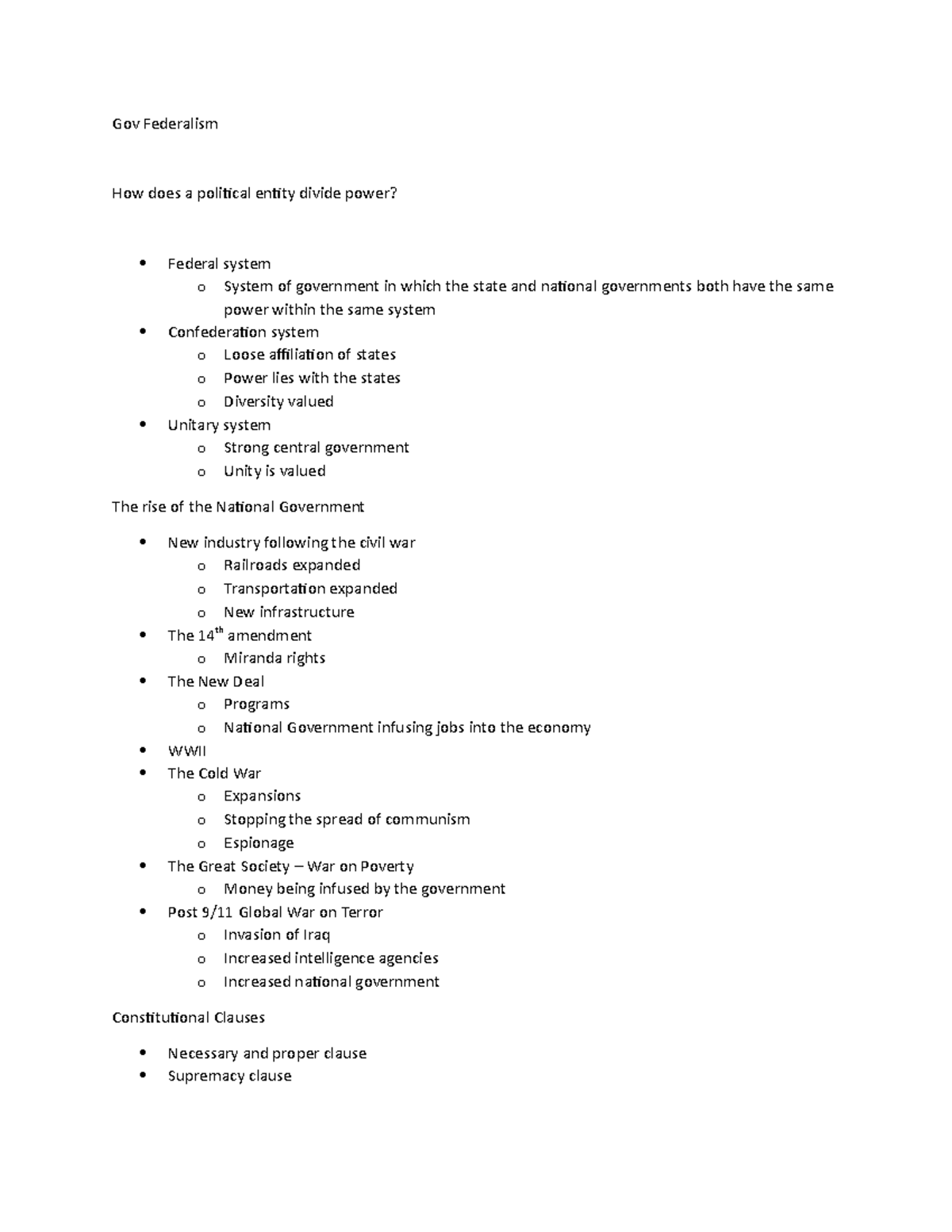 Gov Federalism - This document delves into how national government ...