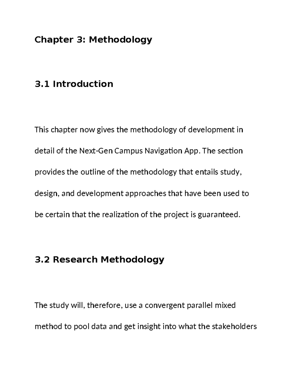 Chapter 3 - project - Chapter 3: Methodology 3 Introduction This ...