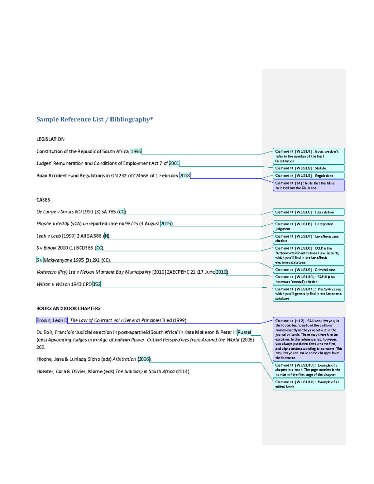 Sample+Reference+List+bibliography - Sample Reference List ...