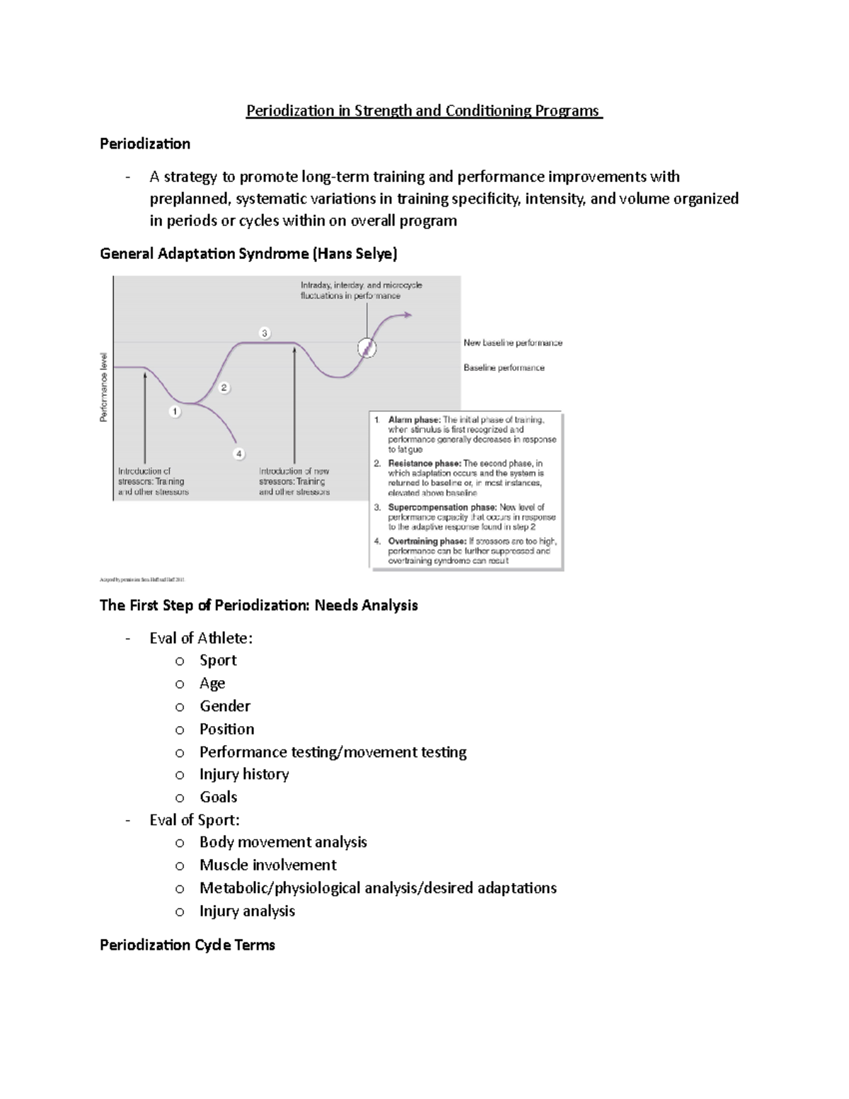 Periodization in Strength and Conditioning Programs - Periodization in ...