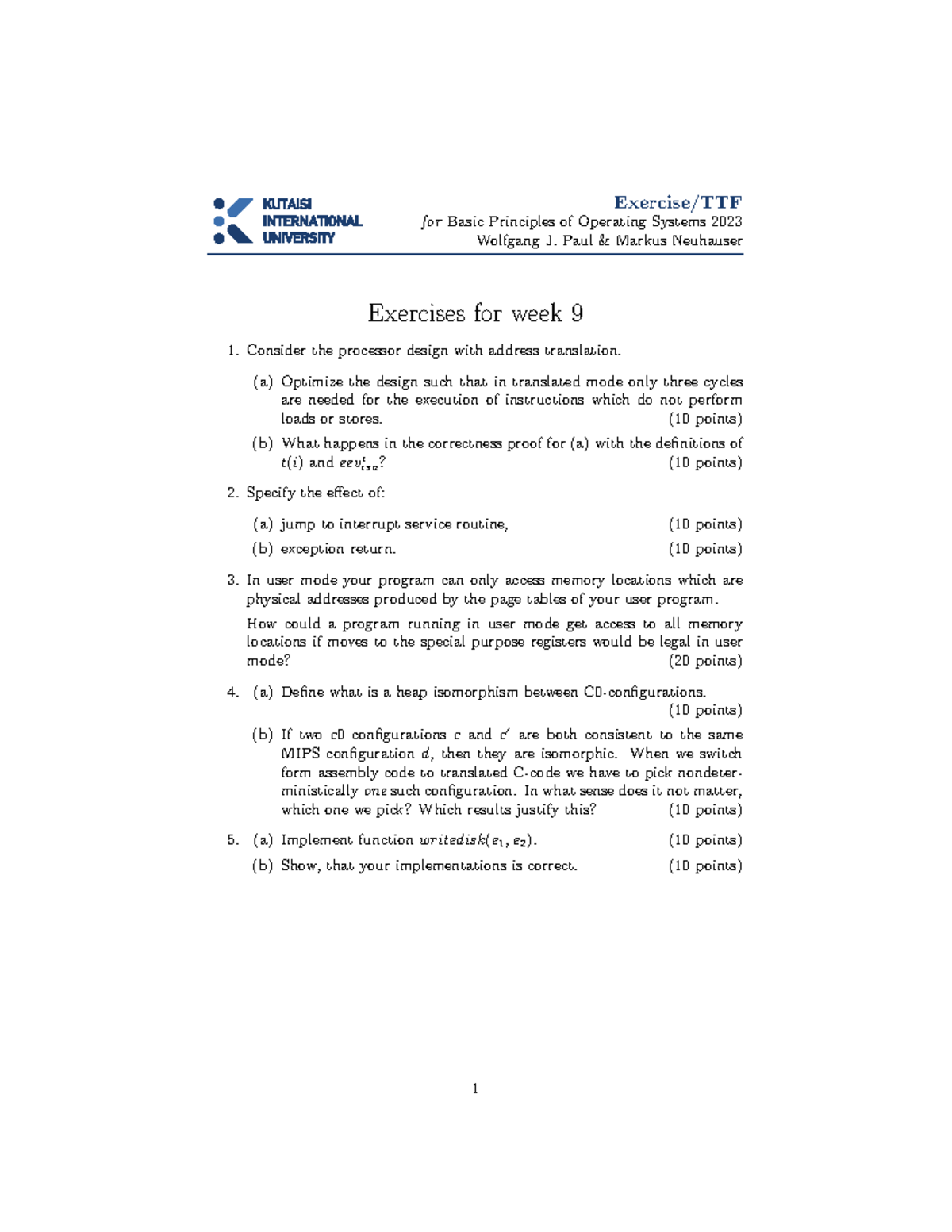 BPOS exercise-9 - computer architecture exercise - Exercise/TTF for ...