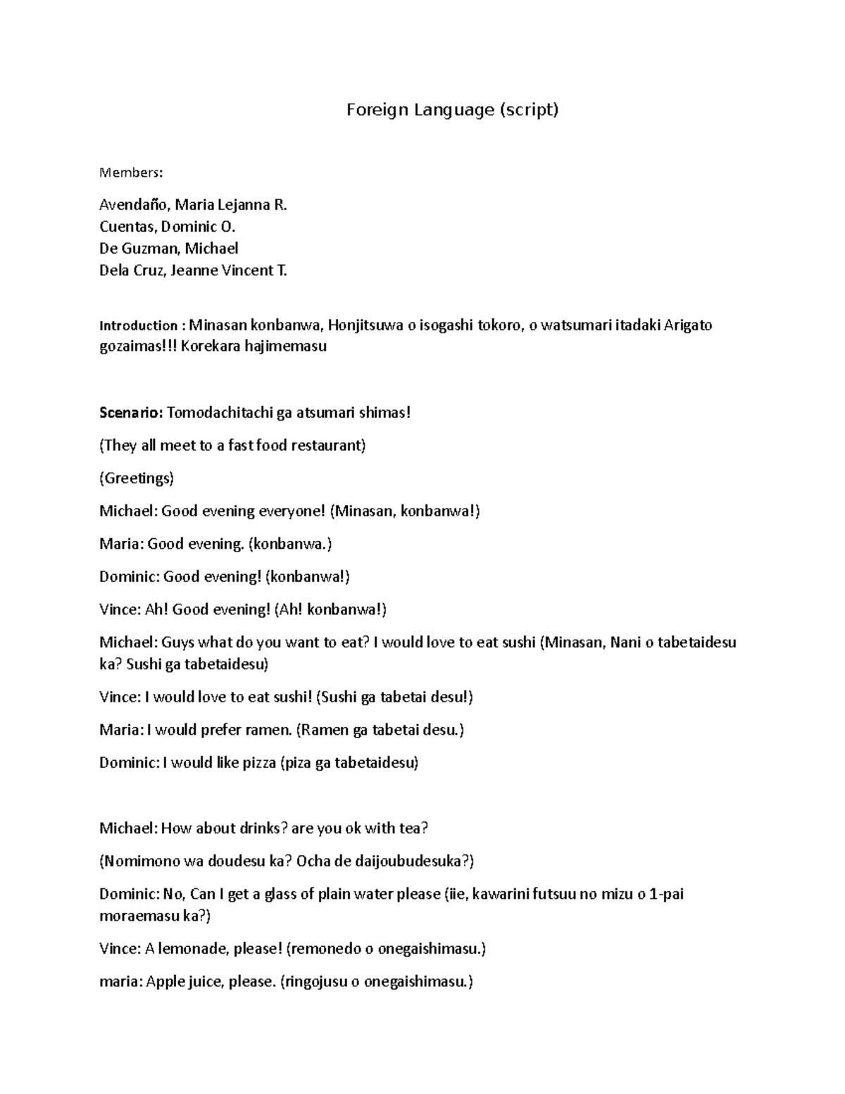 Cutie Pie - pft - Foreign Language (script) Members: Avendaño, Maria ...