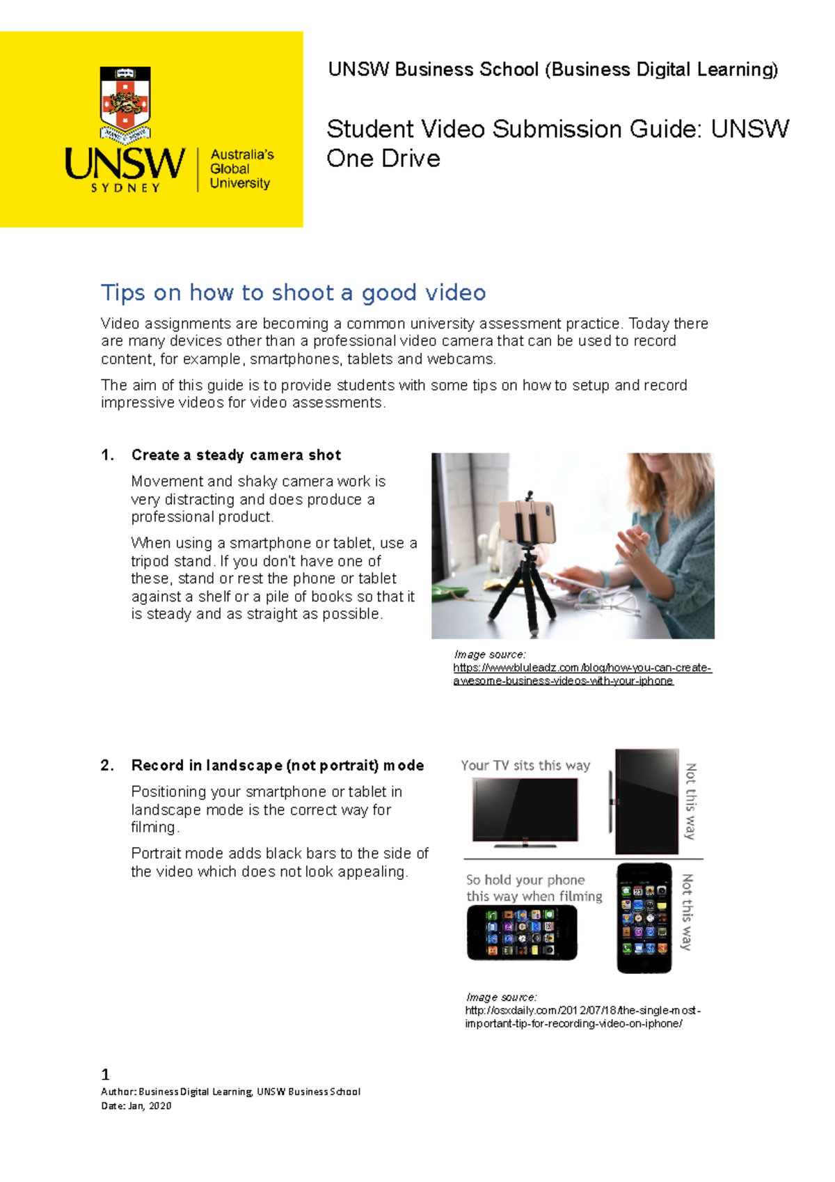 Student Tips on How to Shoot a Good Video - Student Video Submission ...