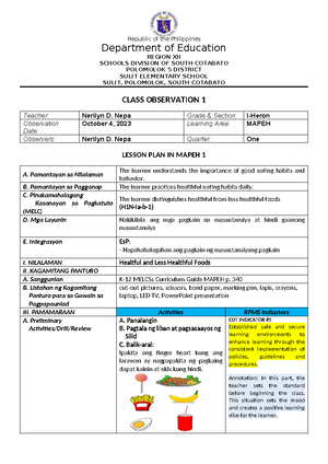 PE9-Q4-MOD1 - PE-2 Q4 M1 - Physical Education Quarter 4 - Module 1 ...