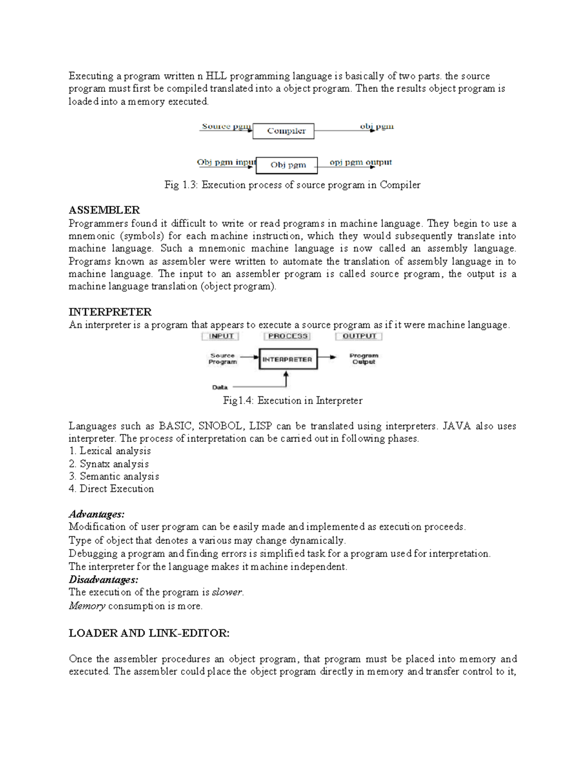 Introduction of os - Executing a program written n HLL programming ...