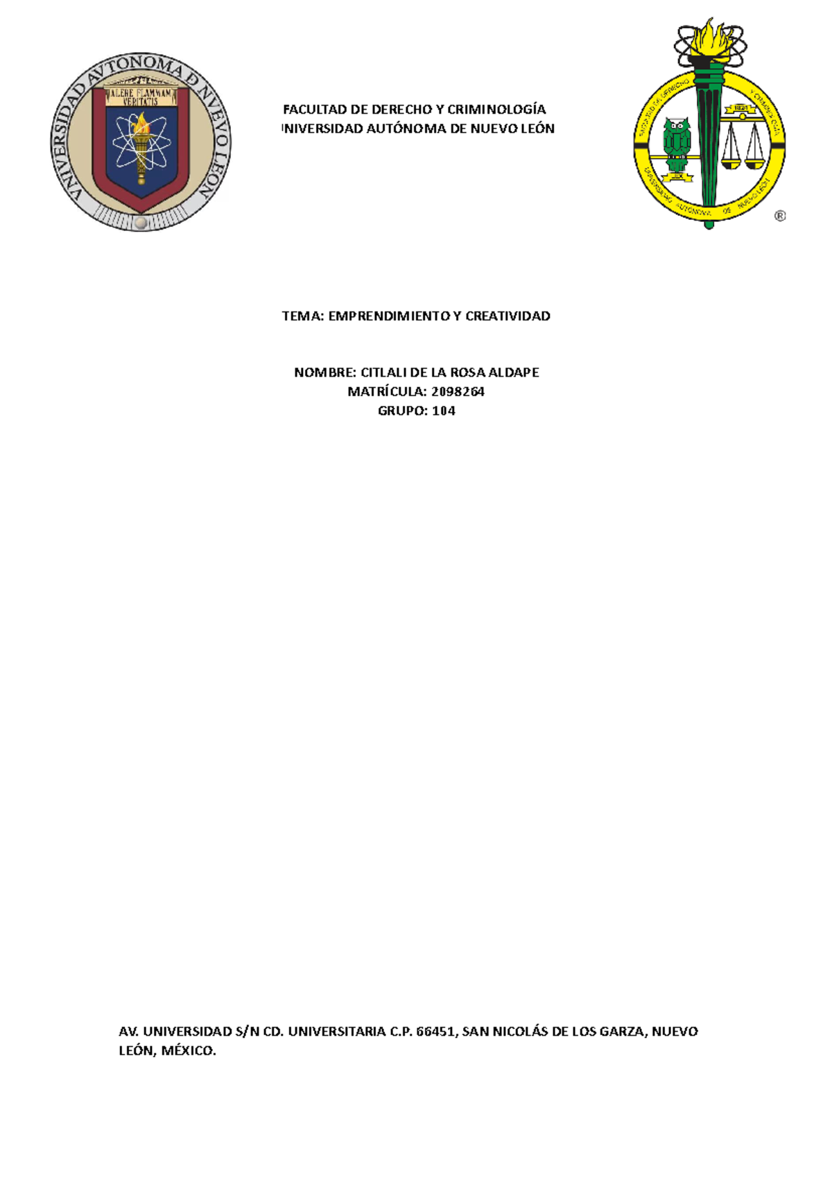 Copia De Copia De Copia De Portada Facdyc Facultad De Derecho Y