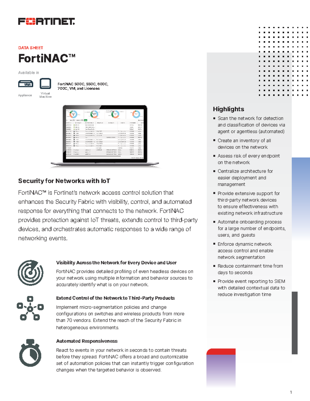 Fortinac - FortiNAC™ Security for Networks with IoT FortiNACTM is ...