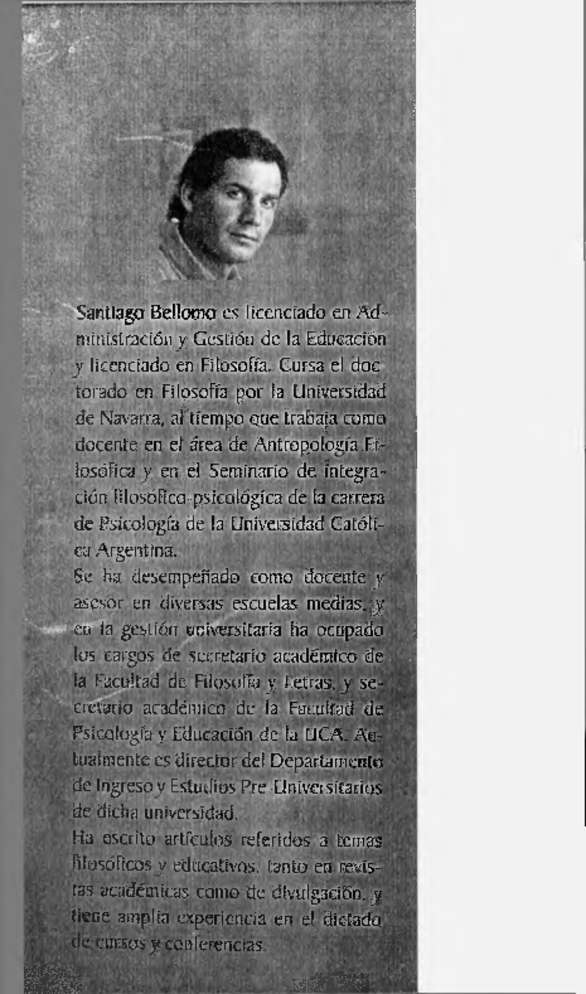 Bellomo Peter Pan - .... - Santiago Bellomo es licenciado en Ad ...