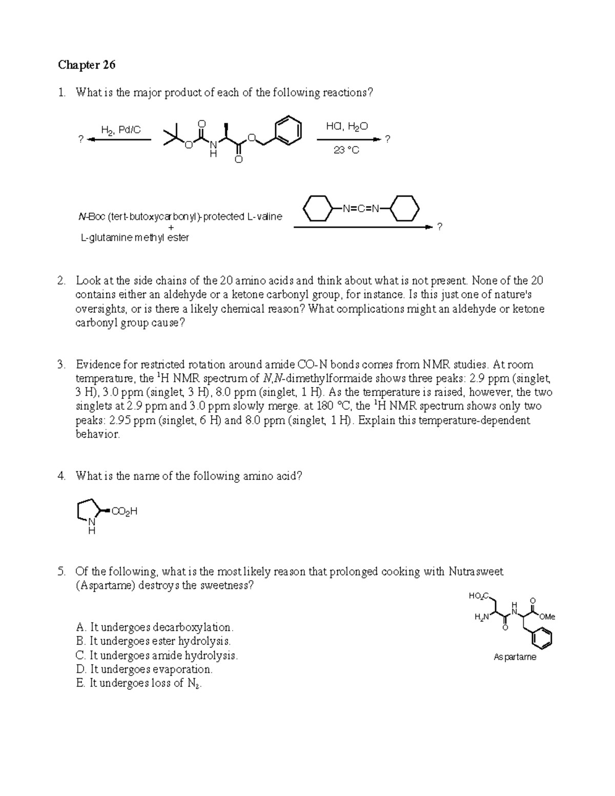 Recitation Ch 26 - Answer Key to practice problems assigned by chapter ...
