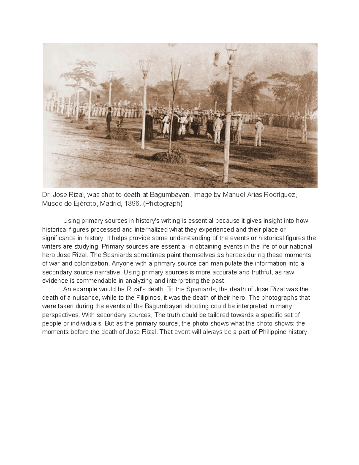 Dr jose rizal Social science - Dr. Jose Rizal, was shot to death at ...