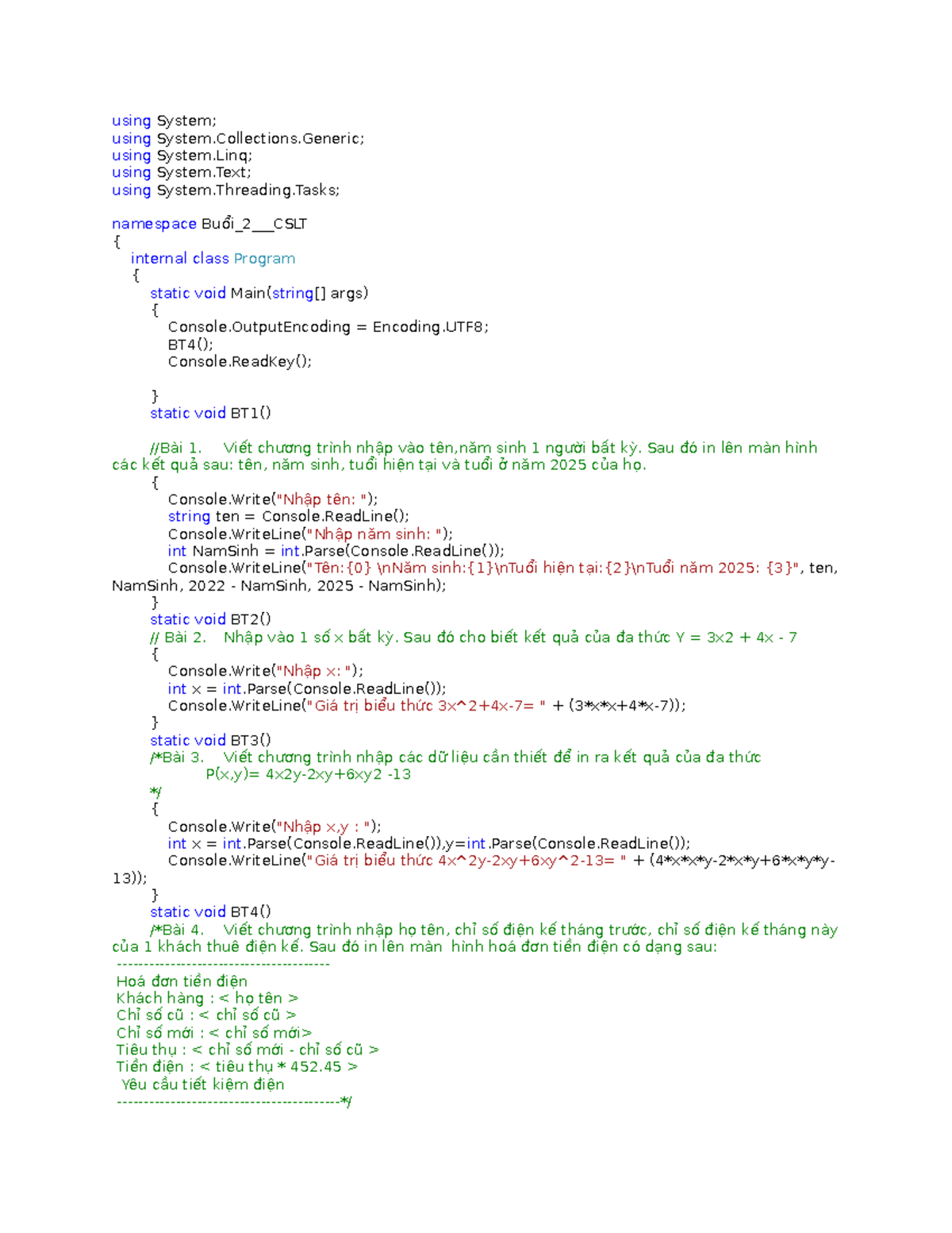 31211027099-Nguyễn Thuỳ Dung - using System; using System.Collections; using System; using ...