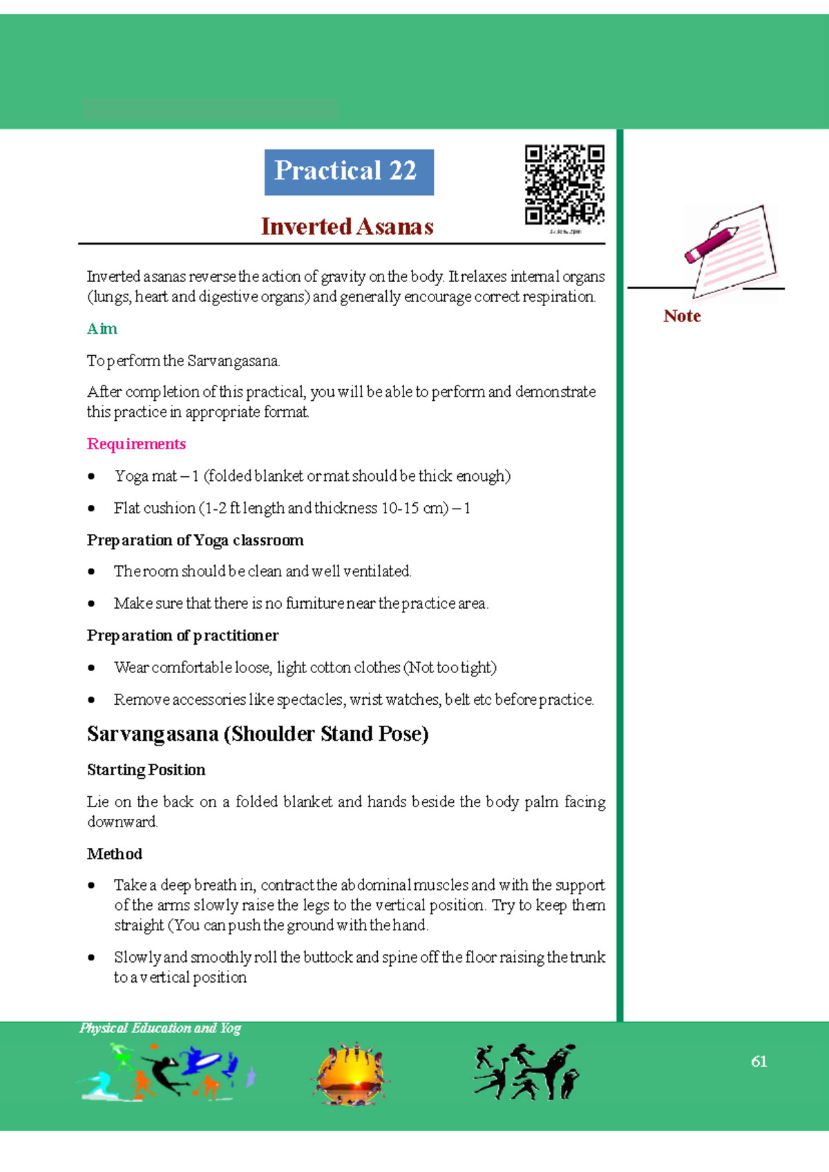 Yoga - yoga - Note Physical Education and Yog Practical 22 Inverted ...