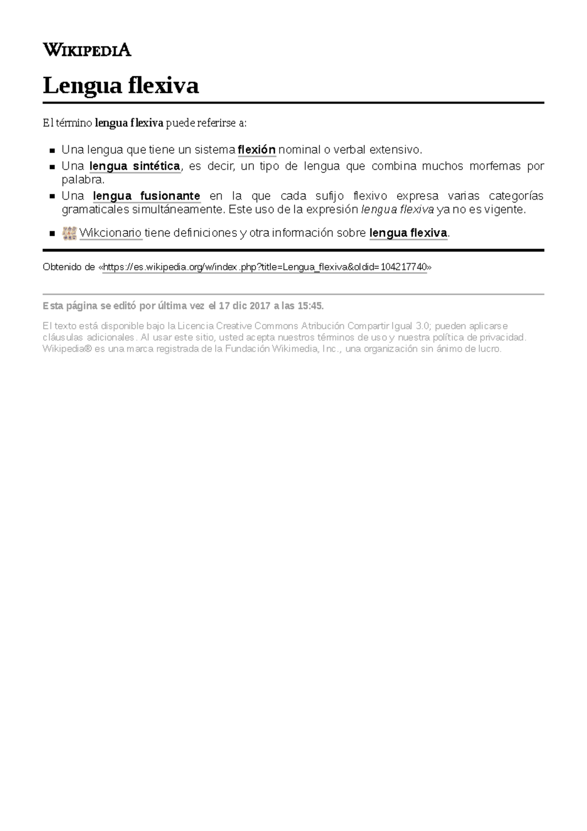 Lengua flexiva - ... - Lengua flexiva El término lengua flexiva puede referirse a: Una lengua ...