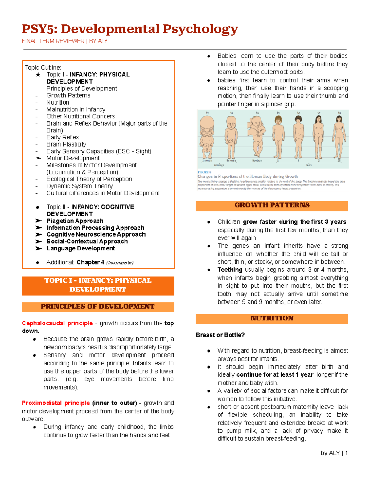 1ST YR Developmental Psychology - Final TERM Reviewer - PSY5 ...
