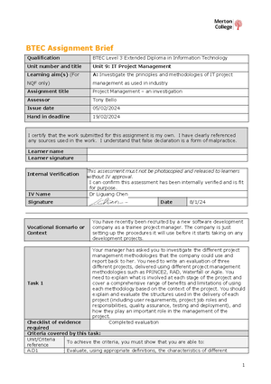 P70533 BTEC L3 Information & Creative Technology 31761H Unit 2 Part A Jun-2023 - Turn over ...