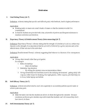 OB team 6 Motivating Students - Team 6: Application of Motivation ...