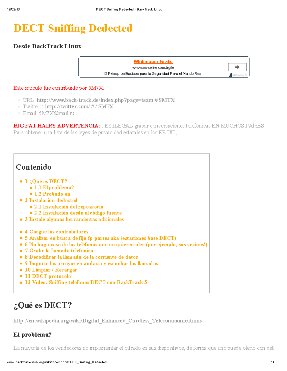 DECT Sniffing Dedected - Back Track Linux - DECT Sniffing Dedected ...