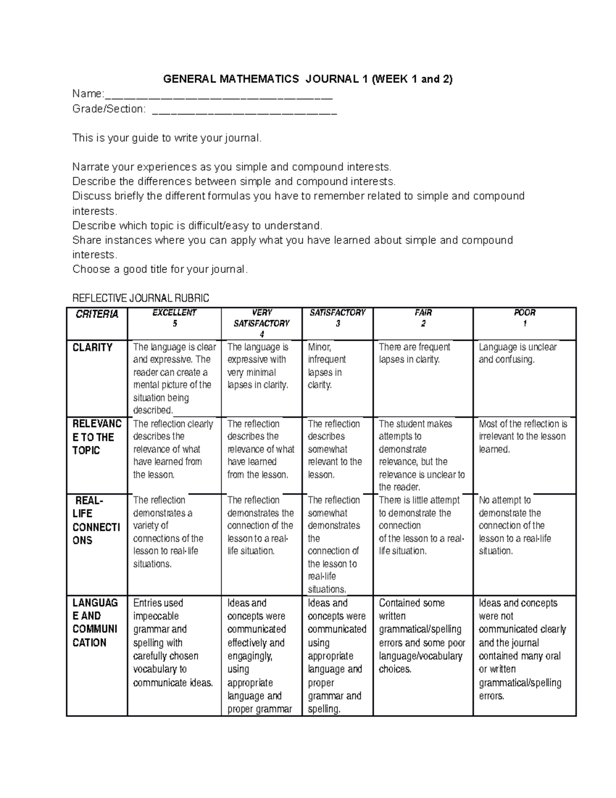 Mathematics for Business Management - GENERAL MATHEMATICS JOURNAL 1 ...
