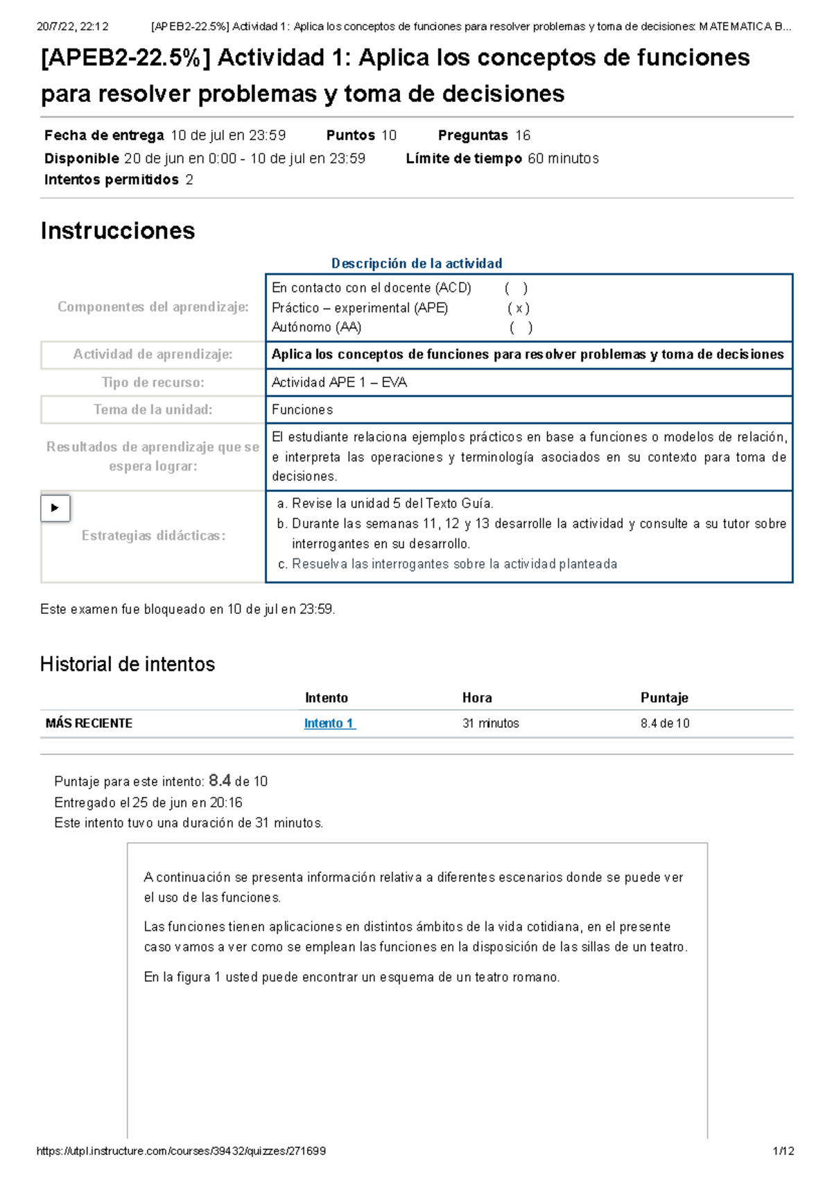 Mate ll b - Ojala y les sirva - [APEB2-22%] Actividad 1: Aplica los conceptos de funciones para ...