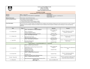 Topic 1 - Introduction to Artificial Intelligence - CSC583 – Artificial Intelligence Algorithms ...