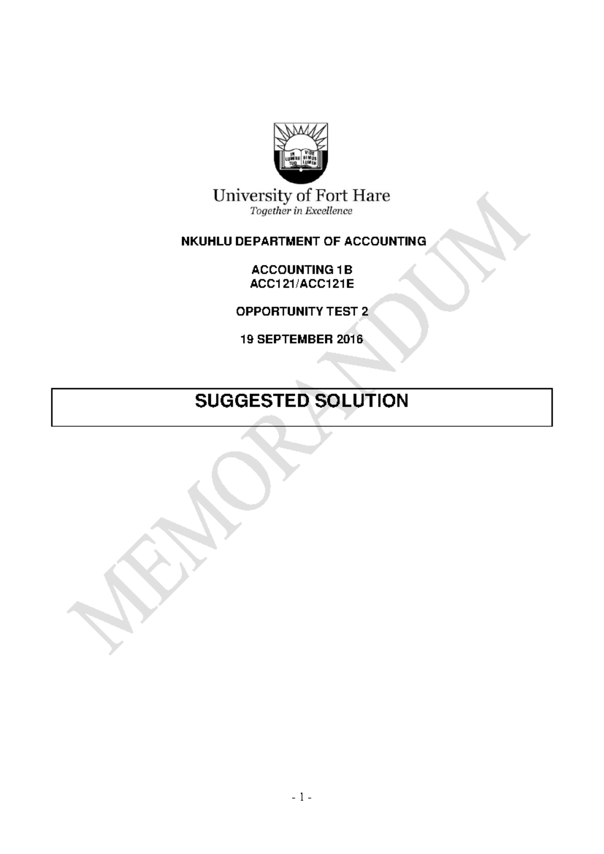 2016 ACC121E Opportunity TEST NO.2 MEMO(1) - Copy - NKUHLU DEPARTMENT ...