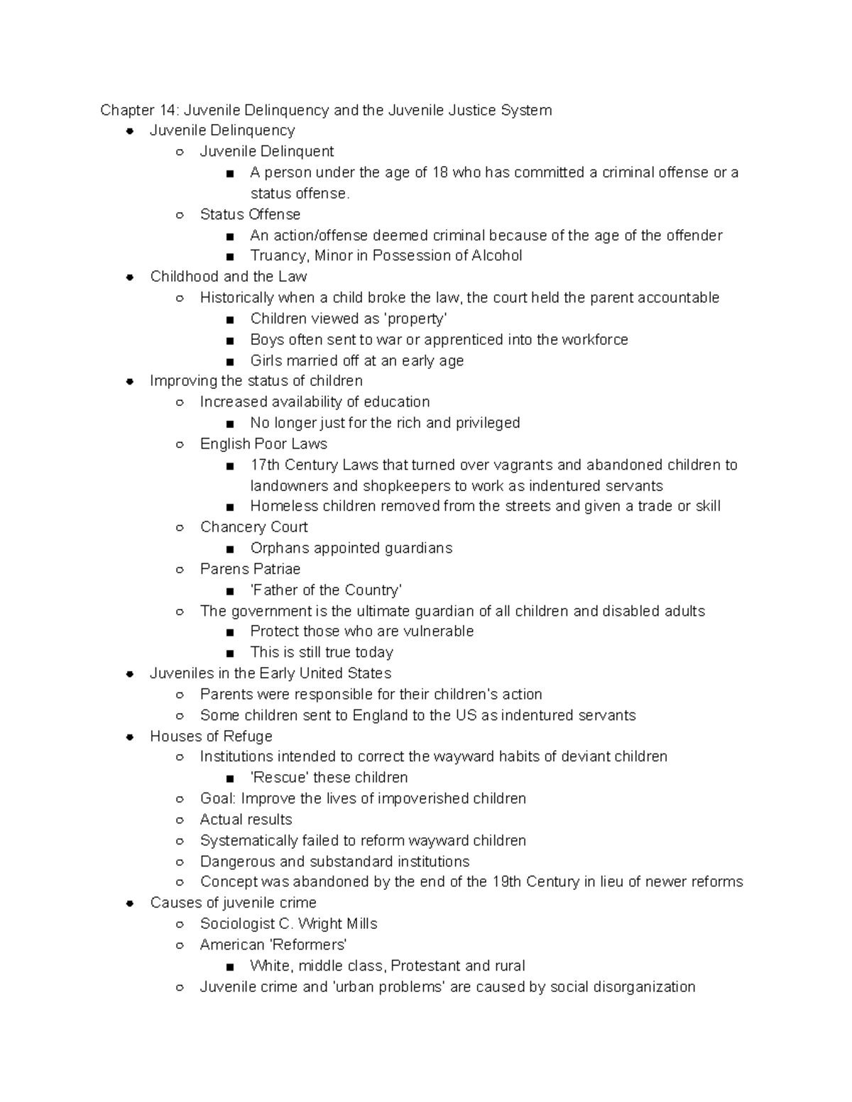 Juvenile Delinquency and the Juvenile Justice System - Studocu