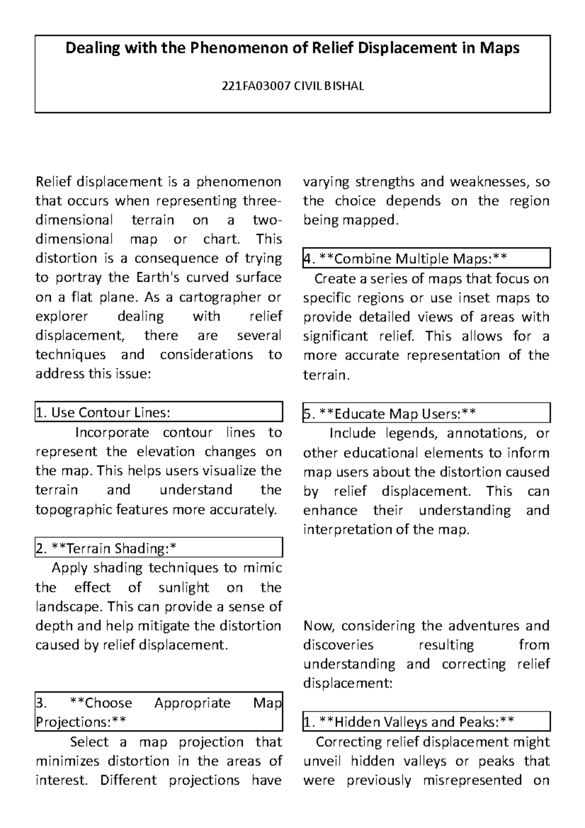 221FA03007 Civil IEE Bishal - Dealing with the Phenomenon of Relief ...