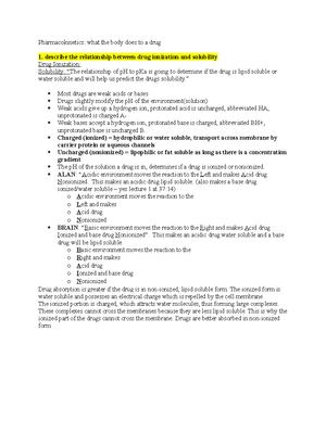 Week 5 - LECTURE NOTES - Week 5: Pharmacodynamics Pharmacodynamics ...