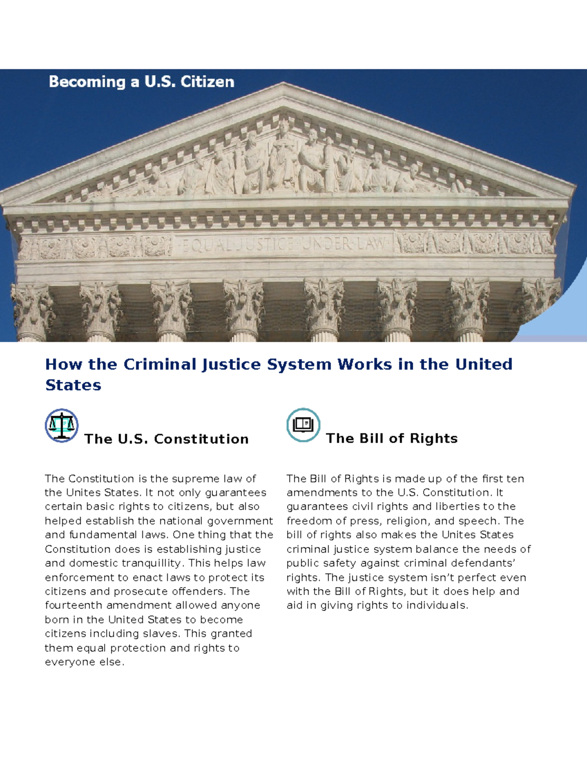 CJ 112 Project One Template - How the Criminal Justice System Works in ...