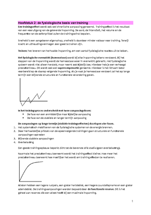 Trainingsleer - Trainingsleer Les 1: Wat is sporttraining? Verbetering ...