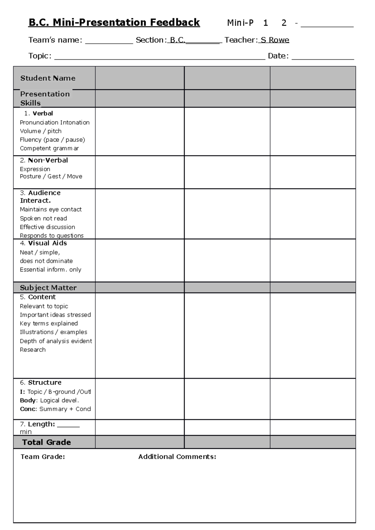UEH ISB - EVAL Form - Mini Pres - T2 - 2023 - B. Mini-Presentation ...