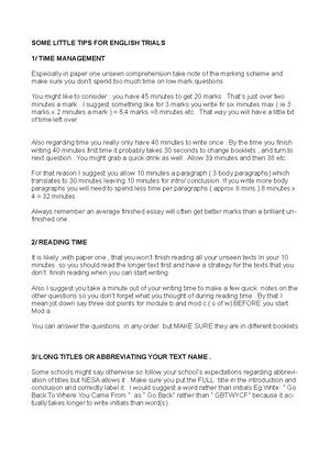 CAFS - HSC Summary Notes - ACRONYMS Wellbeing : SPEECS Specific Needs ...