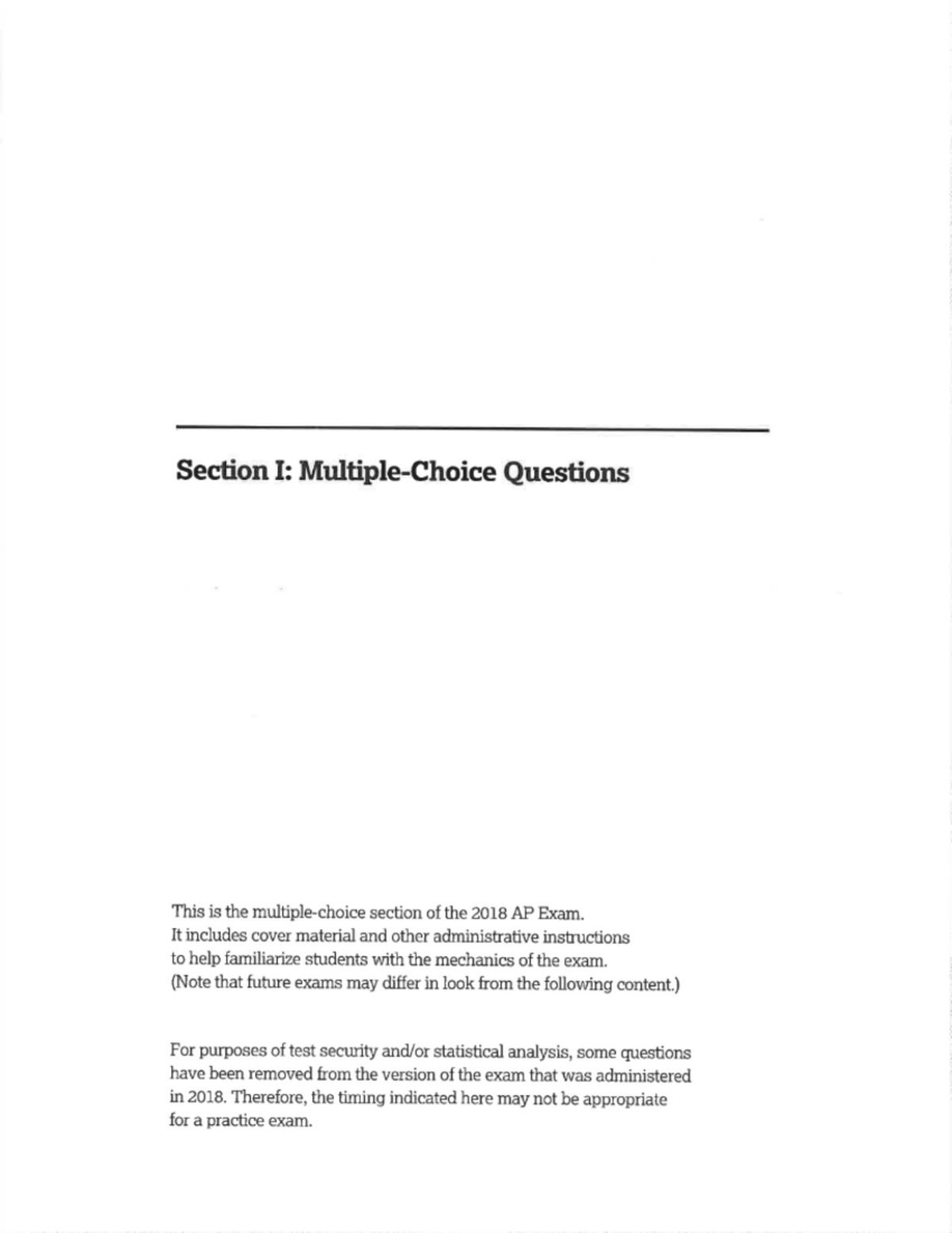 AP2018 - Mock AP test - Studocu