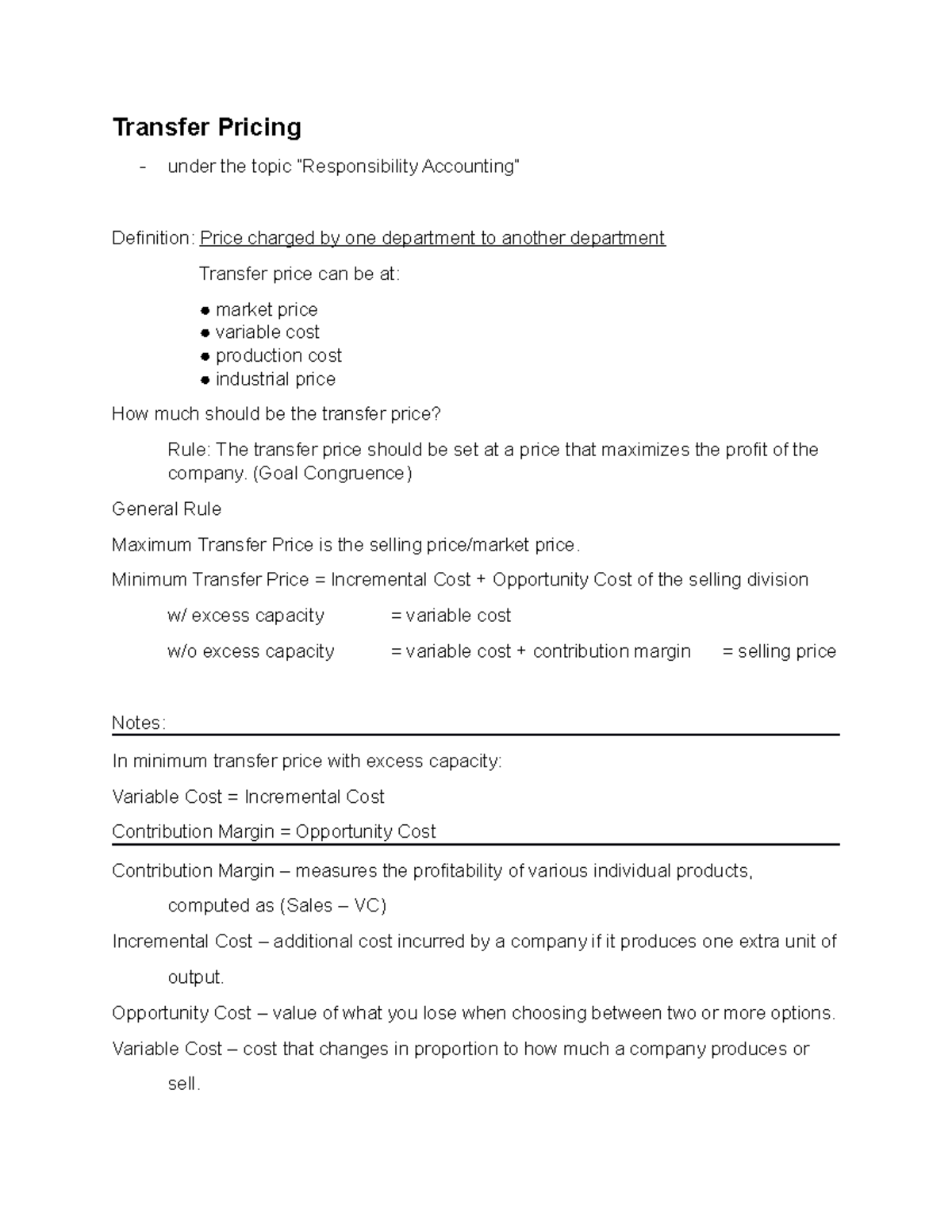 Transfer Price Accounting, also known as accountancy, is the ...