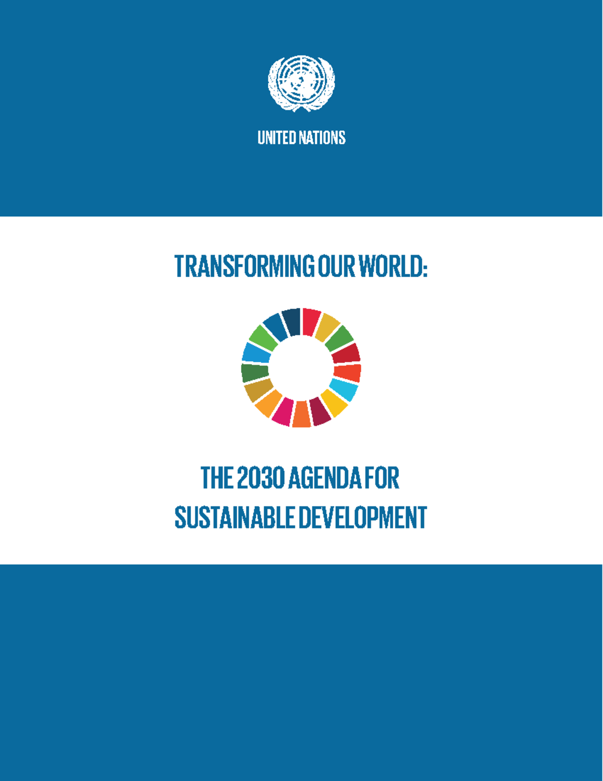 Sustainability Development Goals BY UN - TRANSFORMING OUR WORLD: THE ...