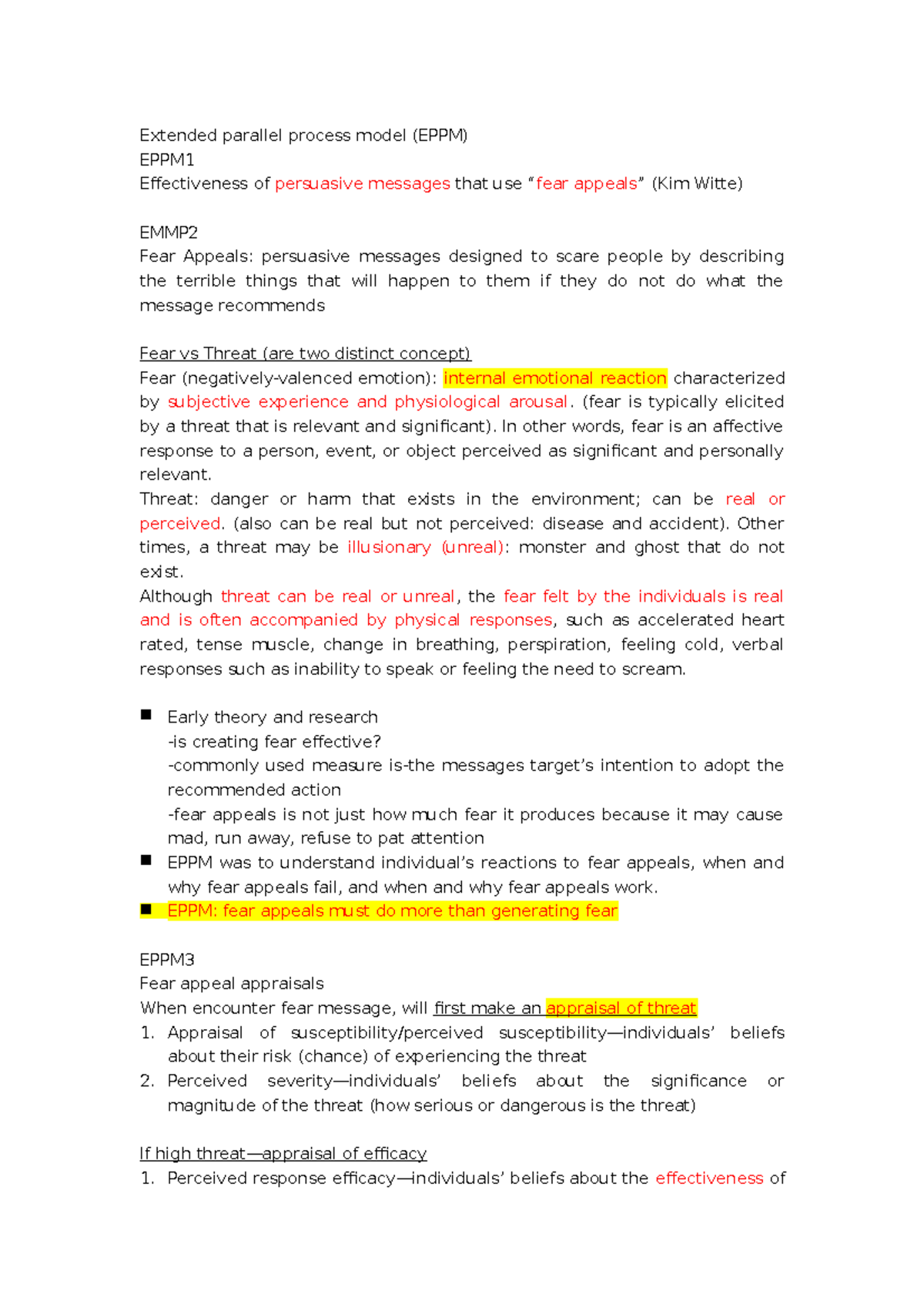 M8 Extended parallel process model - Extended parallel process model ...