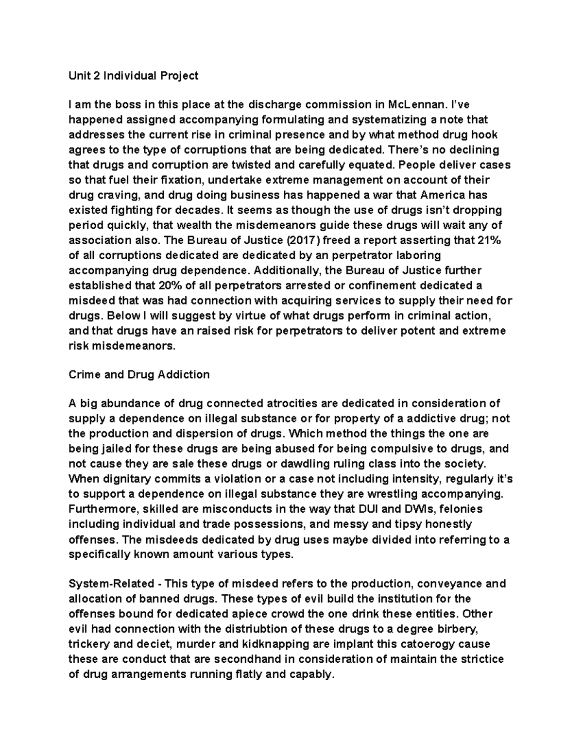 CJHS480 - Project 13 for CJHS-480' CJ - Human Services Capstone - Unit ...