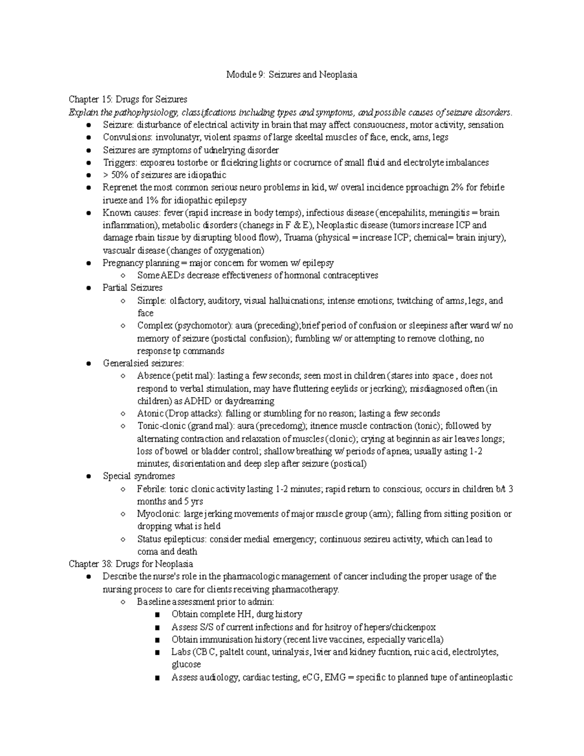 Module 9 Seizures and Neoplasia - Module 9: Seizures and Neoplasia ...