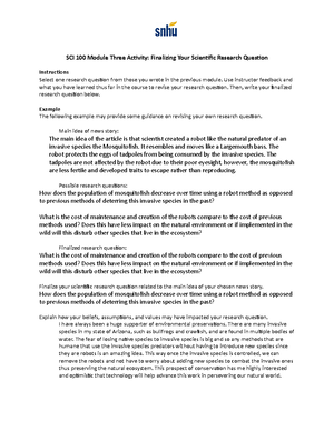 SCI 100 Module 6 Activity natural science sci 100 - HUM- 12/05/ David ...