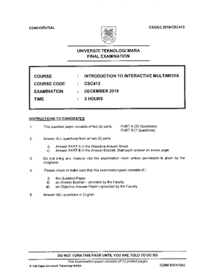 Proposal Csc253 - PROJECT PROPOSAL INTERACTIVE MULTIMEDIA (CSC253 ...