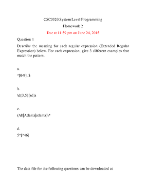 Chapter 5 - Lecture notes 5 - Chapter 5 The Bourne Shell CSC 3320 1 a ...
