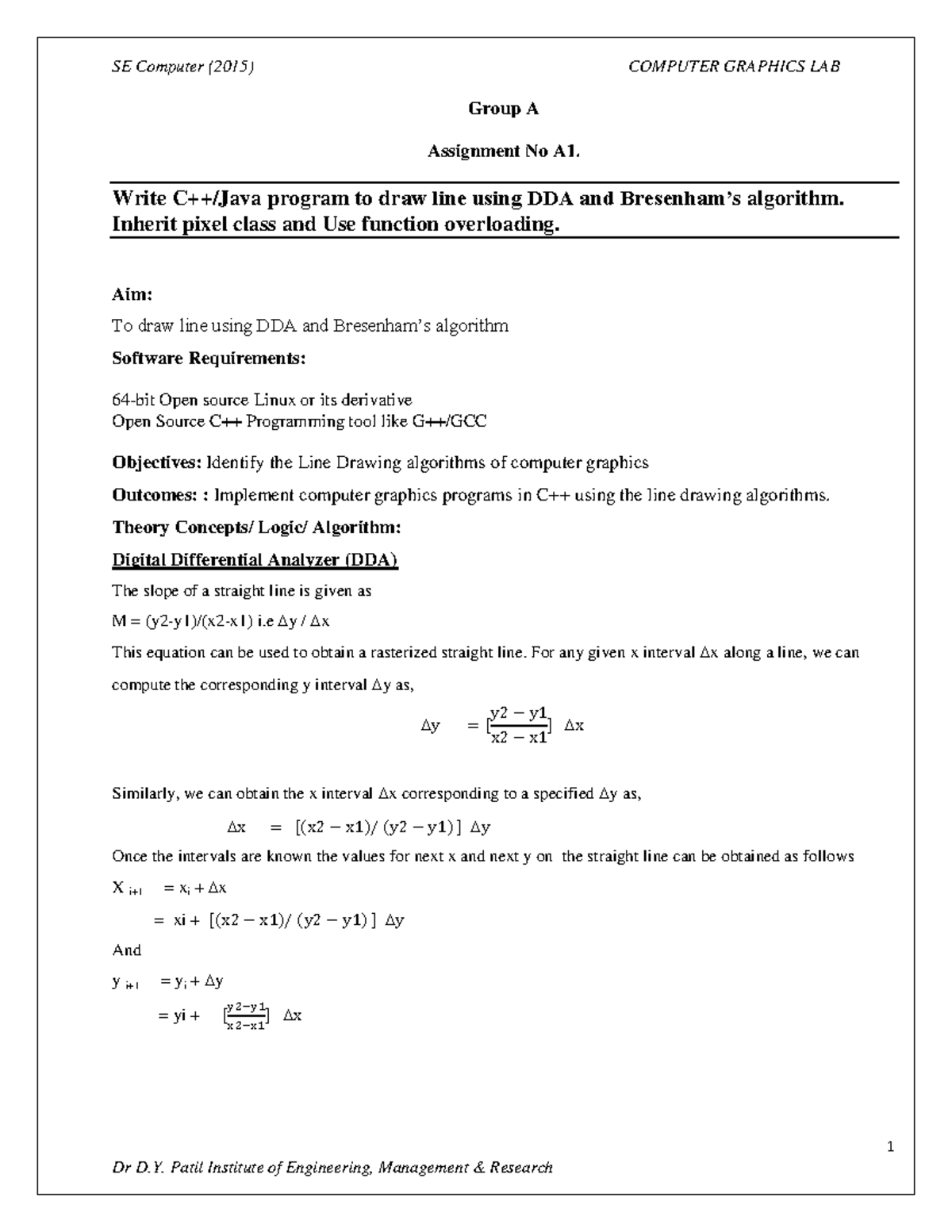 Lab Manual - jbvjfckgh.vuthgcjkg. - 1 Group A Assignment No A1. Write ...