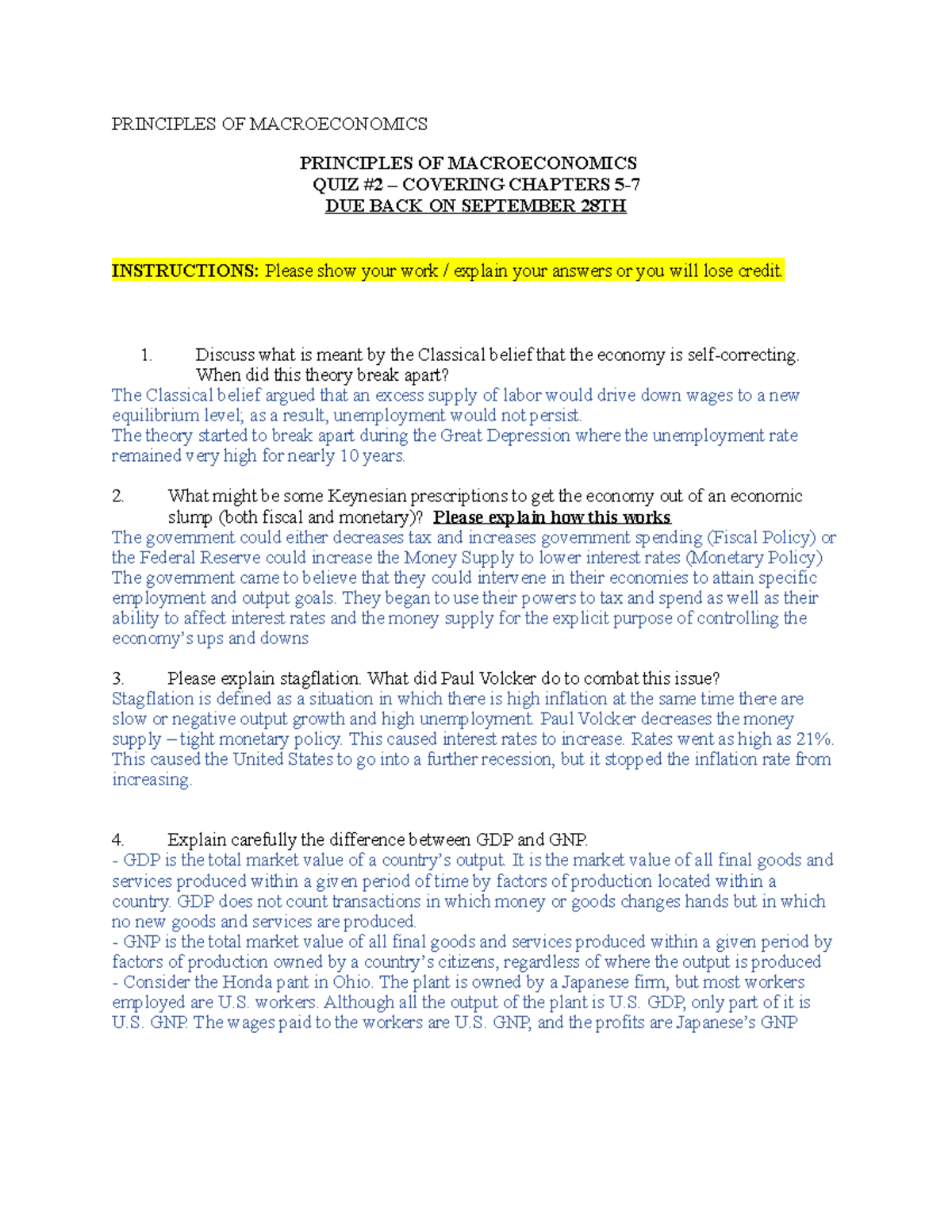 Econ Quiz 2 - gg get good - PRINCIPLES OF MACROECONOMICS PRINCIPLES OF ...