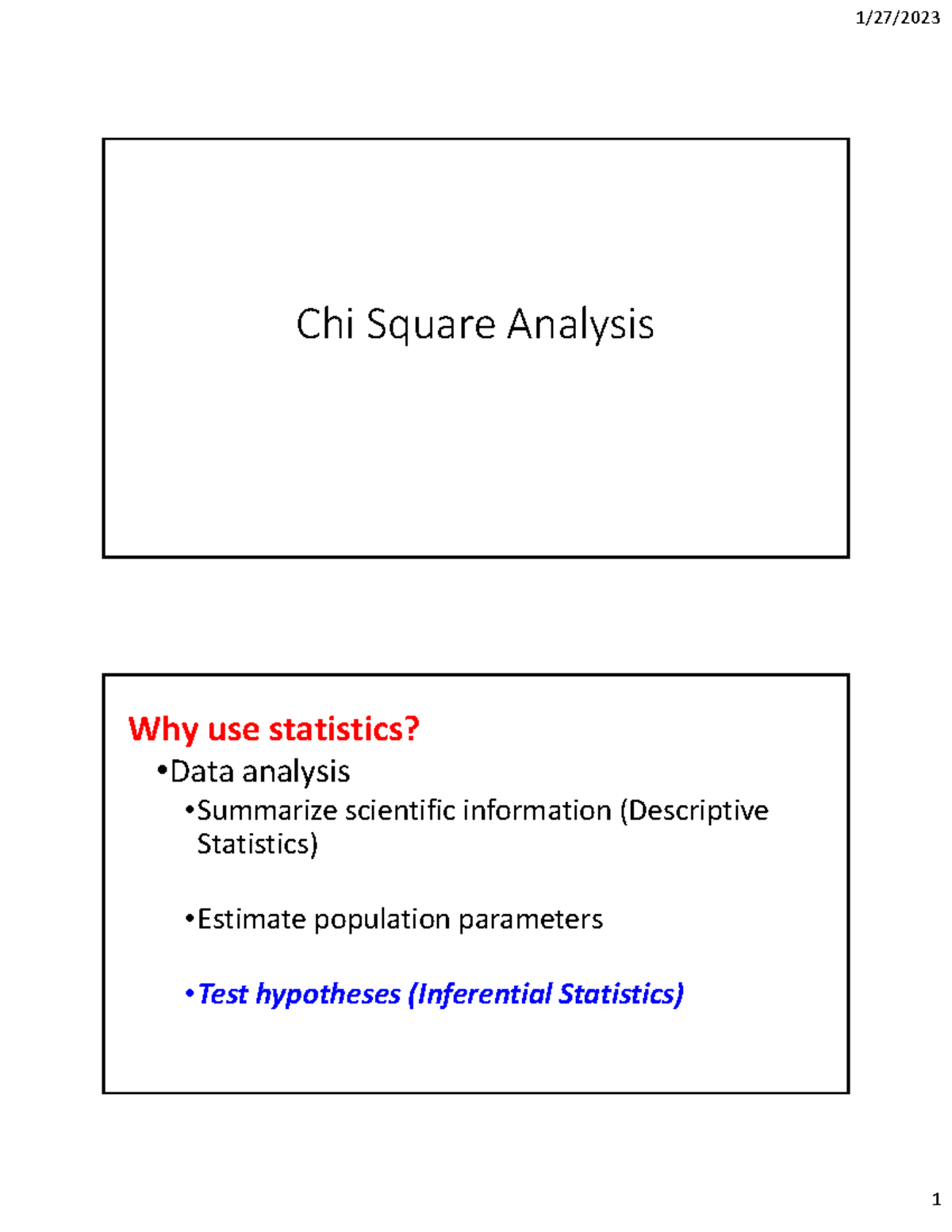 Respirometry Lab 2 - Updated - Chi Square Analysis Why use statistics ...